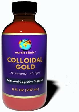 Amazon.com: Earth Clinic ® Colloidal Gold - 2X Concentrated 40 ppm, 8 ...