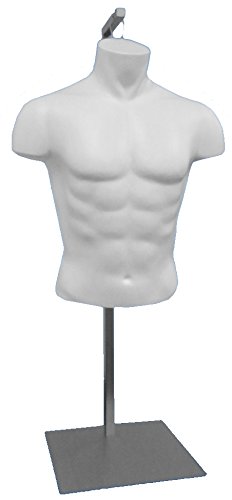 Amazon.com: Male Torso Form with Hanging Stand, White : Industrial ...