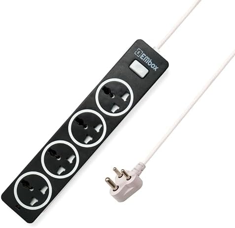 FRONTECH Extension Cord with 4 Indian and 2 Universal Sockets ...
