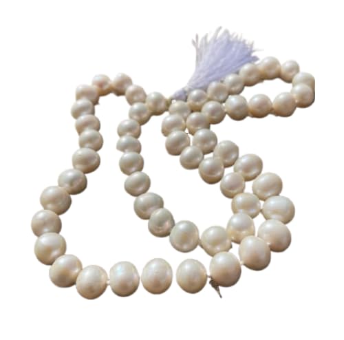 DeepMines सफ़ेद मोती की माला A1 Grade Pearl Moti Mala Original ...