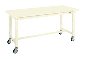 Amazon.co.jp: サカエ 中量作業台 KTタイプ 耐荷重300kg スチール天板 H825 キャスター付 W1500×D750× ...
