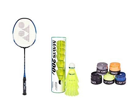 Buy Yonex Muscle Power 22 Plus G4-3U Badminton Racquet with Yonex Mavis ...