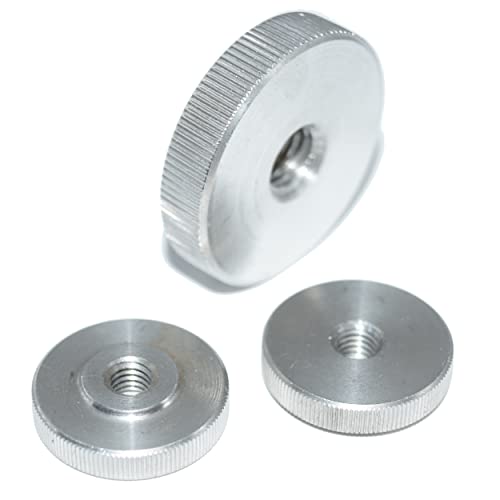 Knurled Nuts M8 Low Form 2 Pieces DIN 467 Stainless Steel VA A1 with Knurled Edge Adjustment ...