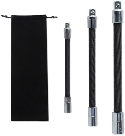 LEONTOOL 3Pcs Flexible Extension Bar Set 1/2-Inch 1/4-Inch 3/8-Inch ...