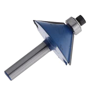 Amazon.co.jp: Rockible 45 Degree Chamfer Construction Router Bit 1/4 ...