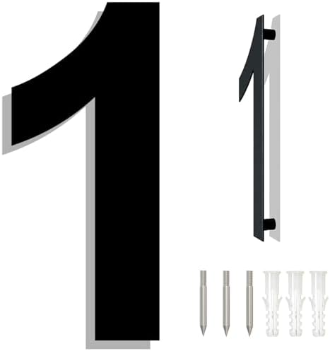 Amazon.com: 8 Inch Floating House Numbers for Outside,Modern Large ...