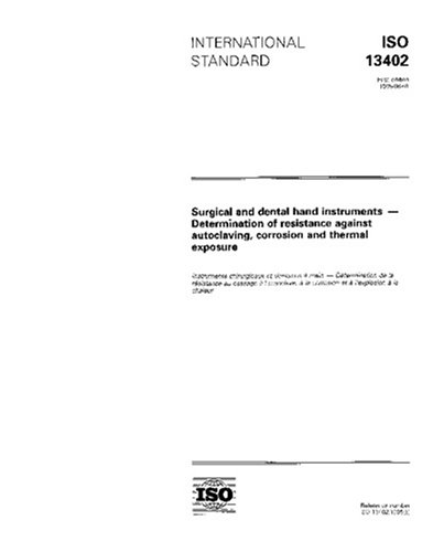 ISO 13402:1995, Surgical and dental hand instruments - Determination of ...