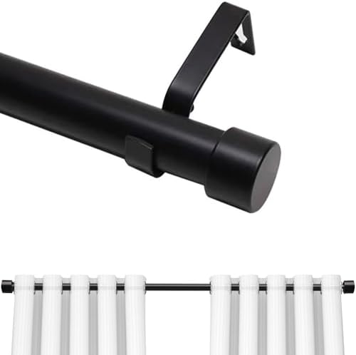 Adjustable Curtain Rod for Eyelet Curtains, ICDLTJ Extendable Window ...