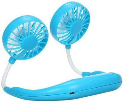 Neckband Dual Head Fans for Kitchen Home Office Traveling Neck fan USB ...