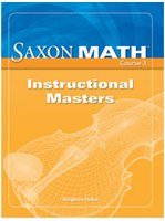 Amazon.com: Saxon Math Course 3 Instructional Masters Grade 8 (Course 1 ...