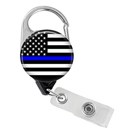 Amazon.com: Thin Blue Line Police Lives Matter - Carabiner with ...