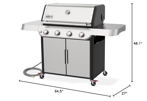 Weber Genesis S-415 Natural Gas Grill, Stainless Steel - Grill Master Inc.