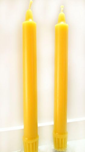 Amazon.com: BCandle 100% Beeswax Colonial Taper Candles Organic Hand ...