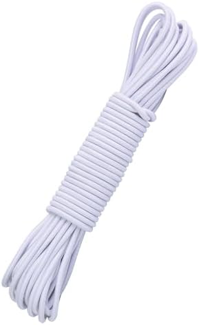 Amazon.com: 4mm Thick Elastic Cord for Sewing 5/32 inch 50ft White ...