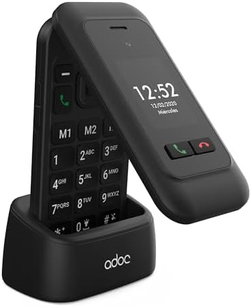 ADOC SC01 4G Flip Mobile Phone for the Elderly, 2 Screens, Bluetooth ...