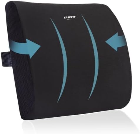 EASEFIT Orthopedic Lumbar Support Memory Foam Back Rest Cushion - Ideal ...