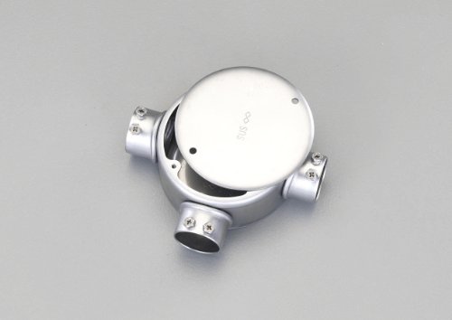 Amazon.co.jp: エスコ E25丸型露出ボックス 3方出／ステンレス製 EA940CV-35 : 産業・研究開発用品