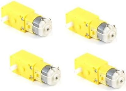 TECHDELIVERS® PACK OF 4 Electric 60rpm BO Motor Single Shaft Geared ...