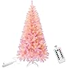 Amazon.com: 4.5ft Small Pink Christmas Tree - 120 LED Lights 350 Pink ...