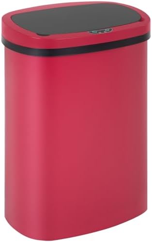Amazon.com: BestOffice Trash Can Broken-Resistant Plastic Touch Free ...