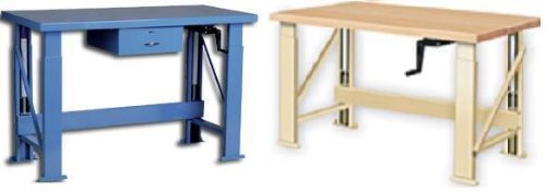 Pucel Enterprises, Hand Crank Wood Top Benches, Hhbw-3648-M16, Size D X ...