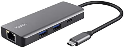 Trust Dalyx USB C Hub Multiport Adapter 6-in-1, Docking Station with 4K ...