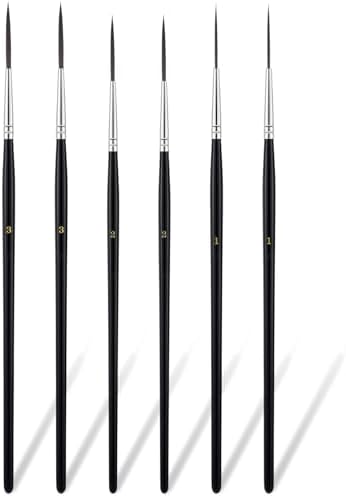 Amazon.com: 6 Pcs Script Liner Paintbrush, Liner Brushes for Painting ...