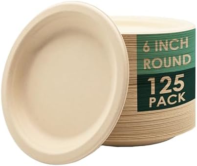 Amazon.com: Ethereal Earth 6 Inch Paper Dessert Plates 125 Pack, [BPI ...