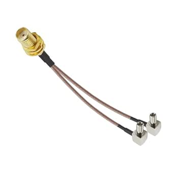 Amazon.com: Wiring Connecting Terminals SMA Female to Dual TS9 Male ...