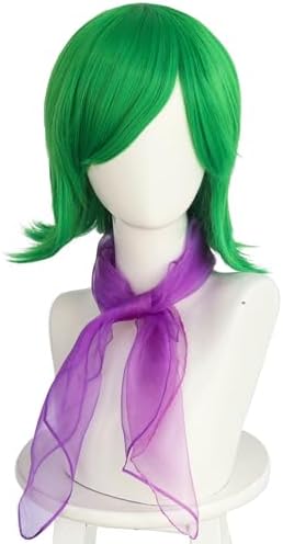 Amazon.com: Disgust Inside Out Cosplay Wig Green Short Hair Straight ...