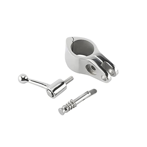 Snapklik.com : Bimini Top Rail Mounts Hinge 1 Inch w/Boat Pin Quick ...