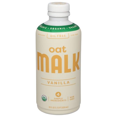 Amazon.com: MALK Organic Vanilla Oat Milk 32 fl oz - Shelf Stable, Non ...