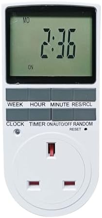 Indoor Digital Electrical Outlet Timer Plug with 10 ON/Off Programs ...