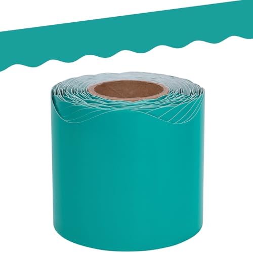Amazon.com: Fancy Land Teal Bulletin Board Borders Scalloped Border ...