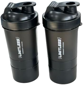 VELOMIX -2 Pack- 28 oz Protein Shaker Bottles for Protein Mixes - 2x ...