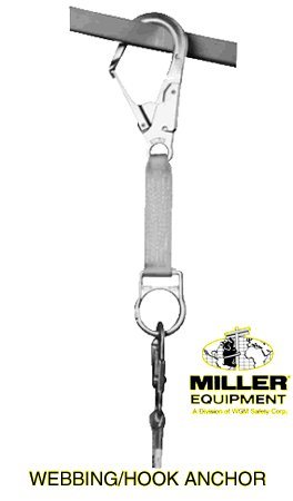 Miller Fall Protection-Anchorage connectors - Webbing/hook anchor: Fall ...