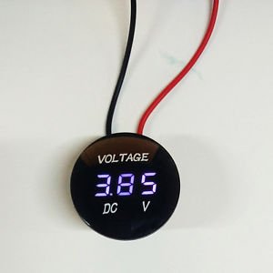 3-digits DC Digital Volt Meter Panel Mount White LED Voltage 6V-30V 12V ...