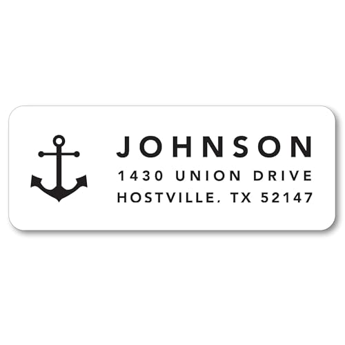 Amazon.com: Nautical Return Address Labels, Clear Address Labels with ...