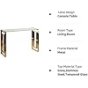 Amazon.com: Cortesi Home Laila Console Table Stainless Steel Glass, 15. ...