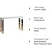 Amazon.com: Cortesi Home Laila Console Table Stainless Steel Glass, 47 ...