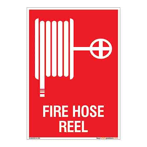 Buy buysafetys.com - Fire Hose Reel Sign in English - PVC Sticker ...