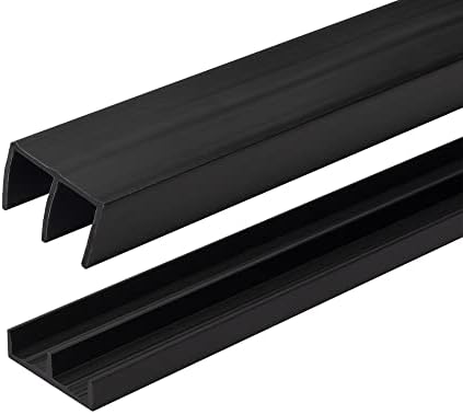 Amazon.com: 36 Inch Long Black Plastic Sliding Door Track Set for 3/4 ...