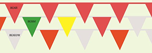 Safety Flag Perimeter Pennant Banner Tape, Multicolor (10 Pack), 100 ...