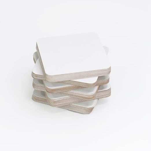 Amazon.com | Disposable Square Coasters | White | 4 Inches ...