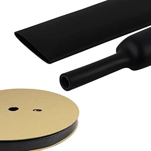 Amazon.com: Sonoreboom Black 1" - 18ft Dual Wall Adhesive Wires Heat ...