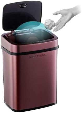 Ninestars DZT-12-5 Touchless Stylish Motion Sensor Dustbin with Lid ...