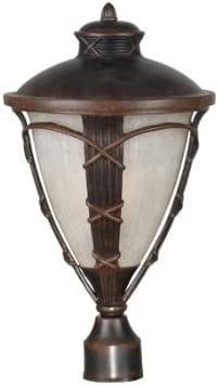 Kenroy Home 70304CM Ribbon and Reed Medium Post Lantern with Light ...