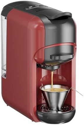 Small Espresso Machine Coffee Maker: 1450W Single & Lungo Serve Coffee ...