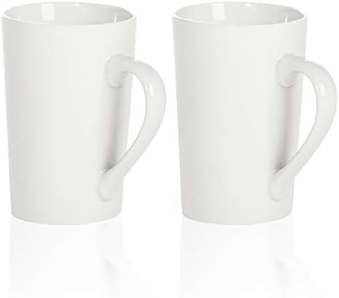 Amazon.com: DOWAN Large Coffee Mugs Set, 18 OZ White Coffee Mug Set of ...