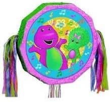 Amazon.com: Unique Barney Pull String Pinata 18in x 19in : Toys & Games